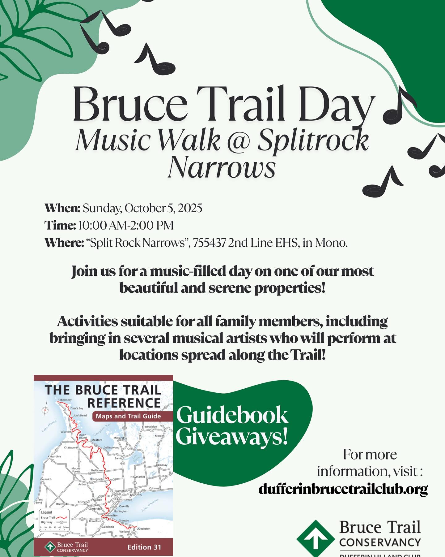Dufferin Hi-Land's Music Walk at Split Rock Narrows - Bruce Trail ...